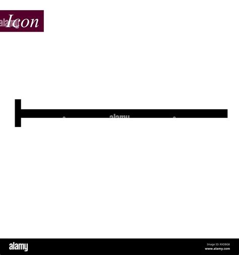 Icono de línea negra horizontal sobre fondo blanco ilustración