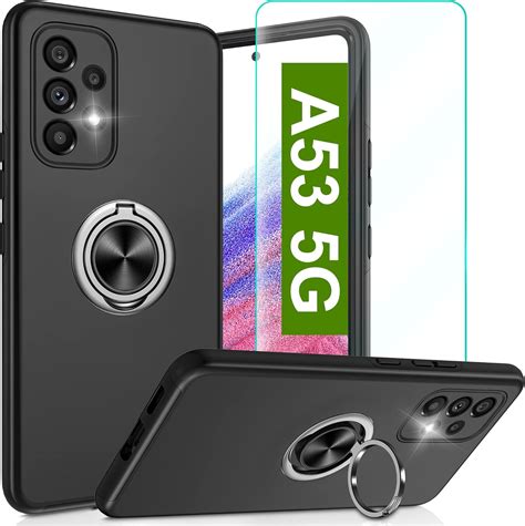 Kompatibel mit Samsung A53 5G Hülle Eingebetteter 360 Drehbarer