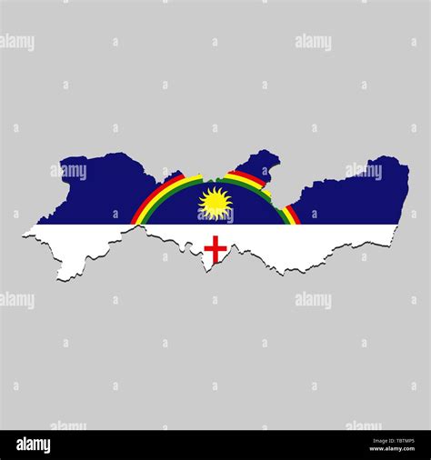 Mapa De Pernambuco Es Un Estado De Brasil Con La Bandera Nacional