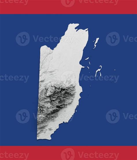 Mapa De Belice Bandera De Belice Mapa De Altura De Color De Relieve