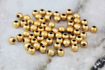 3mm Gold Round Beads GPY 419 Spacers