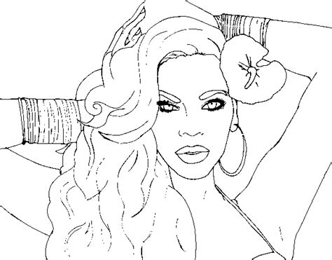 Dibujo de Beyoncé para Colorear Dibujos net