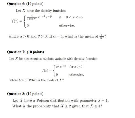 solved question 6 10 points let x have the density