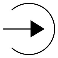 Line Line Art Circle Symbol Font Black And White Free Icon