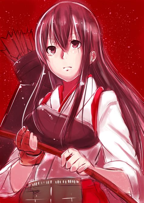 Safebooru 1girl Akagi Kantai Collection Archery Arrow Blush Brown Eyes Brown Hair Female