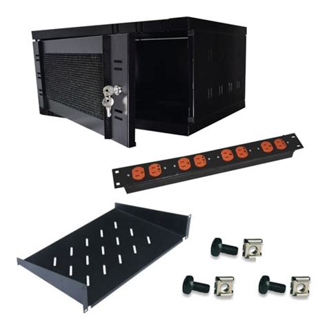 Rack Gabinete Ru Pared Con Bandeja Y Multitoma Env O Gratis