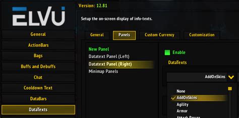 WoW Elvui AddOnSkins Datatext Addon Dragonflight Wrath Of The Lich King