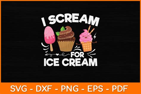 I Scream For Ice Cream Svg Design Karimoos Market
