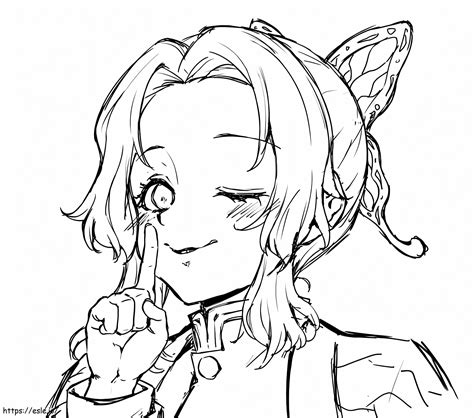 Demon Slayer Shinobu Coloring Page