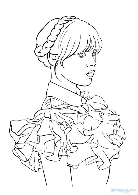Merlina Addams Dibujos Para Colorear
