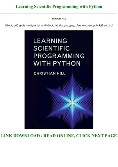 [ebook] learning scientific programming with python full pages