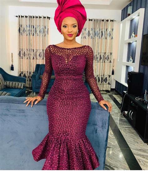 30 Latest Lace Style Designs For 2020 Updated ThriveNaija Aso Ebi