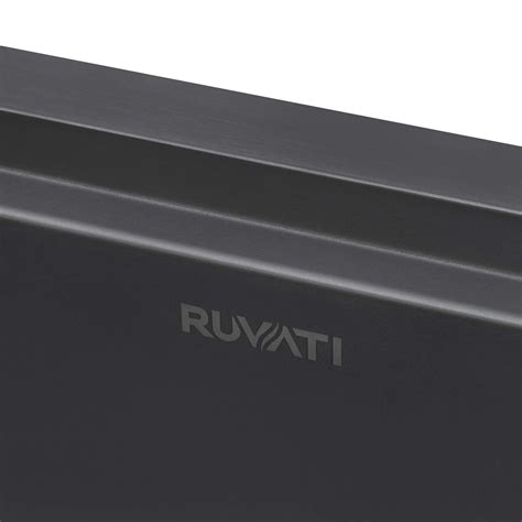 Ruvati 27 Inch Gunmetal Black Stainless Steel Workstation Undermount
