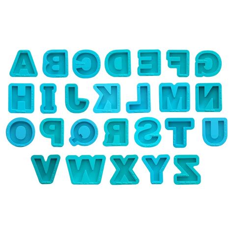 Molde De Silicone Letras Alfabeto Invertido 26 Letras A Escolha 4 0cm