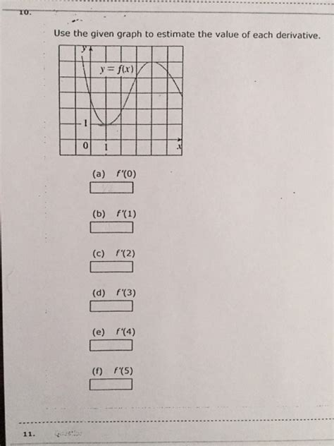 solved use the given graph to estimate the value of each
