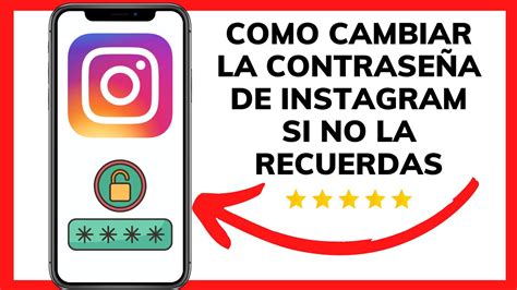 COMO CAMBIAR LA CONTRASEÑA DE INSTAGRAM SI NO TE ACUERDAS YouTube