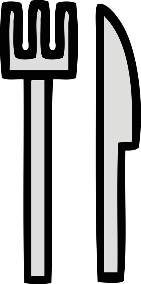 Cute Cartoon Knife And Fork Vector Art At Vecteezy