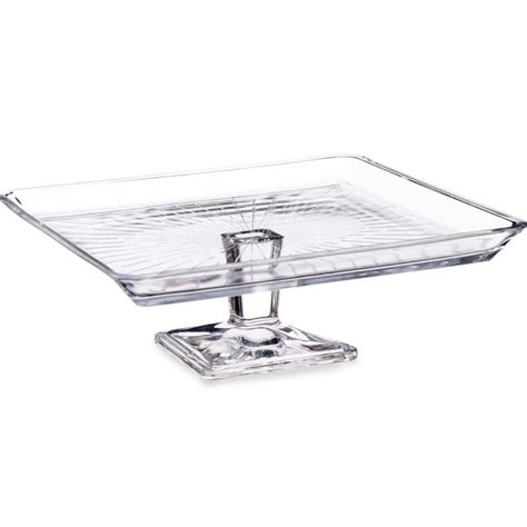 Pr Sentoir G Teau Ou Tarte Sur Pied En Verre Carr Maisons Du Monde