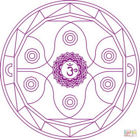 Ajna Chakra Mandala Coloring Page Free Printable Coloring Pages