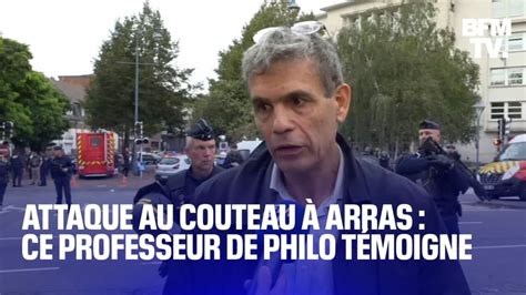 Attaque au couteau dans un lycée à Arras ce professeur de philosophie