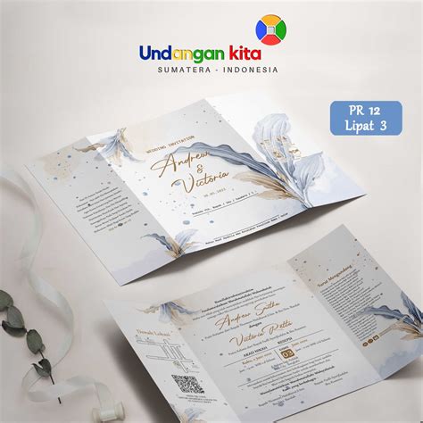 Jual Undangan Kita Undangan Pernikahan Bc Pr Series Lipat Softcover