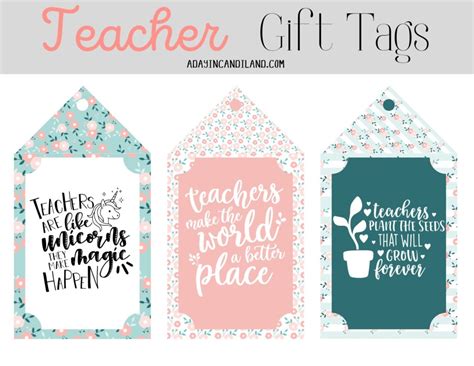 Free Teacher Appreciation Printable Cards And Tags