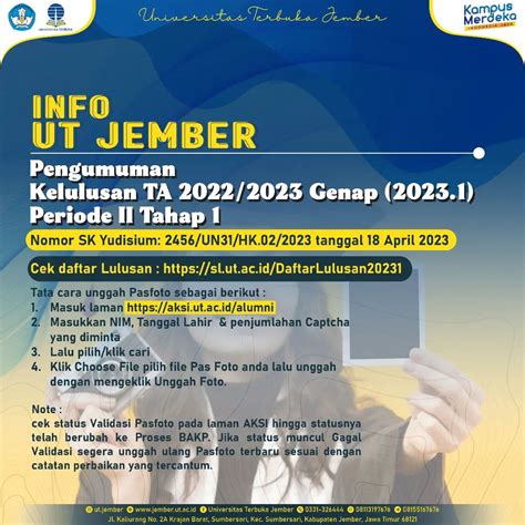 Pengumuman Kelulusan Tahun Akademik 2022 2023 Genap 2023 1 Periode II