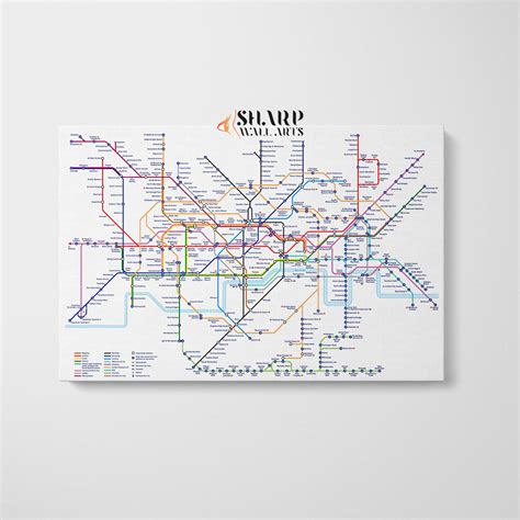 LONDON TUBE MAP Wall Art Canvas Print London Underground Map Etsy UK
