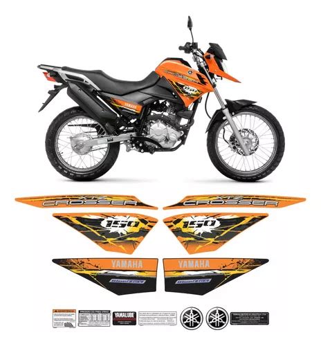 Kit Adesivos Faixa Xtz Crosser Laranja Parcelamento Sem Juros