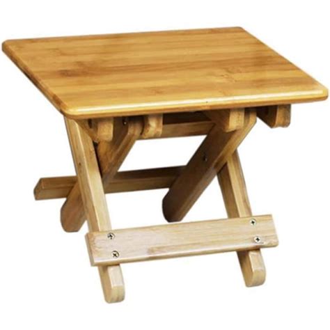 Bambou Petit Banc Tabouret Pliant Portable Chaise De Pêche En Plein Air