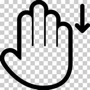 Finger Hand Computer Icons Gesture PNG Clipart Black Black And White