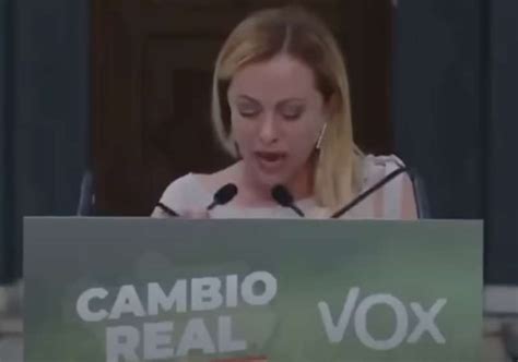 Il Comizio Di Giorgia Meloni Per Vox In Spagna Dago Fotogallery