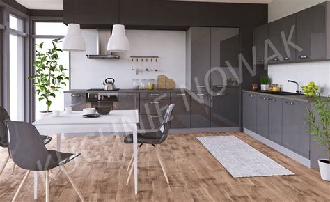 NOWOCZESNE MEBLE KUCHENNE OMEGA POŁYSK MDF 112732 Cena Opinie
