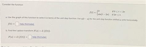 solved consider the function f t {0sin t−2π if 0≤t