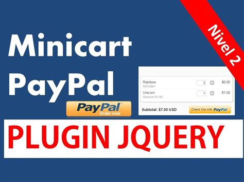 Carrito De Compras Html Y Paypal Utilizando JQuery Minicart Js YouTube