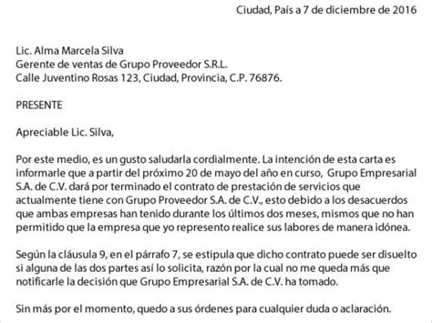 Descubrir 40 Imagen Modelo Carta De Terminacion De Contrato Abzlocal Mx