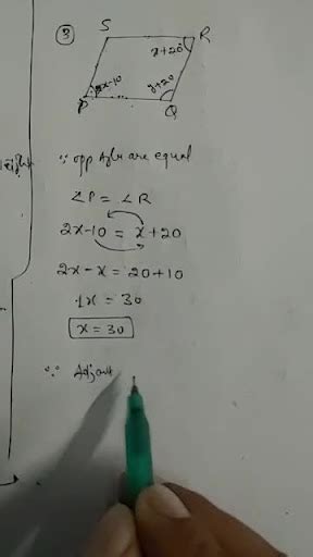 In The Given Figure Pqrs Is A Parallelogram Find The Values Of X And