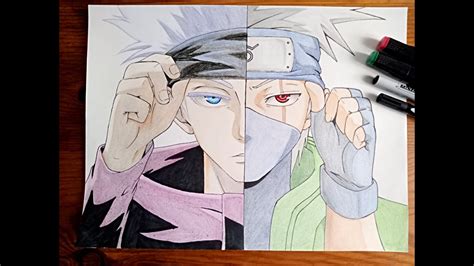 Drawing Kakashi Hatake Satoru Gojo Eyes Reveal Youtube