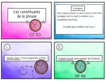 Les Constituants De La Phrase By La Classe De Catherine Tpt
