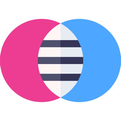Icono De Diagrama De Venn Basic Straight Flat