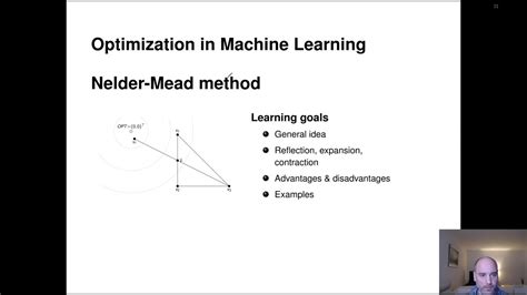 optimization in machine learning derivative free optimization nelder mead youtube