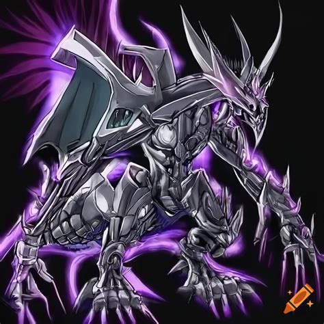 Detailed Cybernetic Dragon In Yugioh Art Style On Craiyon