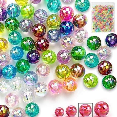 Mbsomnus 700 Stück Perlen zum auffädeln 8mm Bastelperlen Bunte Perlen