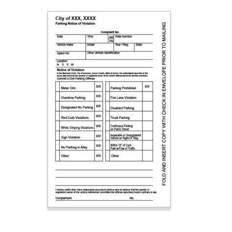 Violation Ticket
