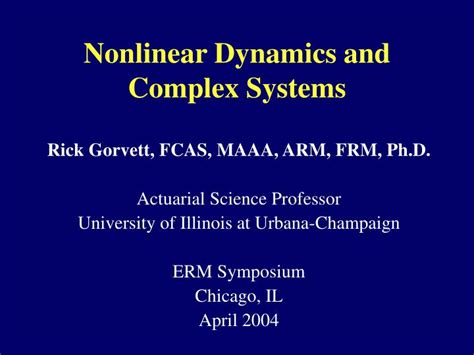 ppt nonlinear dynamics and complex systems powerpoint presentation free download id 293944