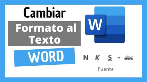 Darle Formato Al Texto En Word YouTube
