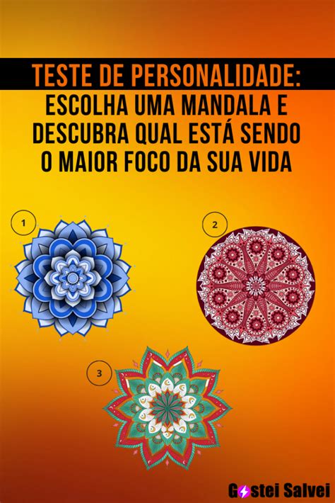 Teste de personalidade Escolha uma mandala e descubra qual está sendo