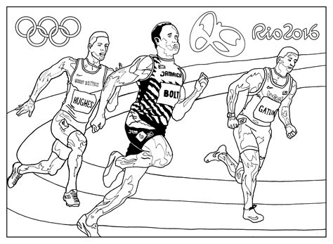 Rio 2016 Jeux Olympiques Athletisme Coloriages De Sport Jeux