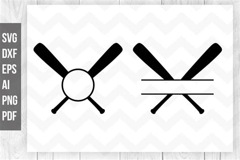 Softball Bats Crossed Clipart Row