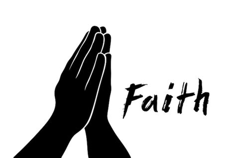 Premium Vector Praying Hands Religious Faith Concept Vector